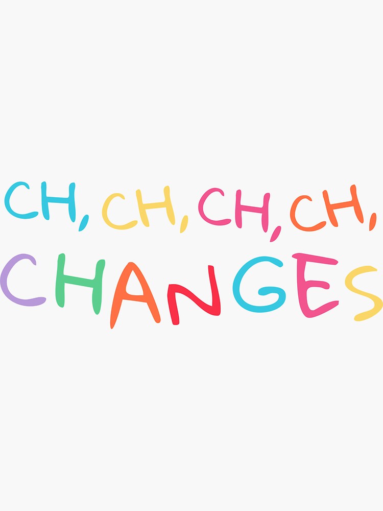 "CHANGES - Shirts And Gifts For David Bowie Fans" Sticker for Sale by ...