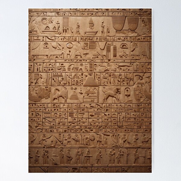 "Ancient Wisdom: A Sumerian Cuneiform Homage" Poster for Sale by ...