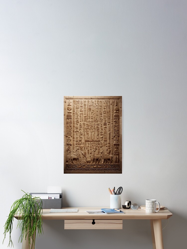 "Ancient Wisdom: A Sumerian Cuneiform Homage B" Poster for Sale by ...
