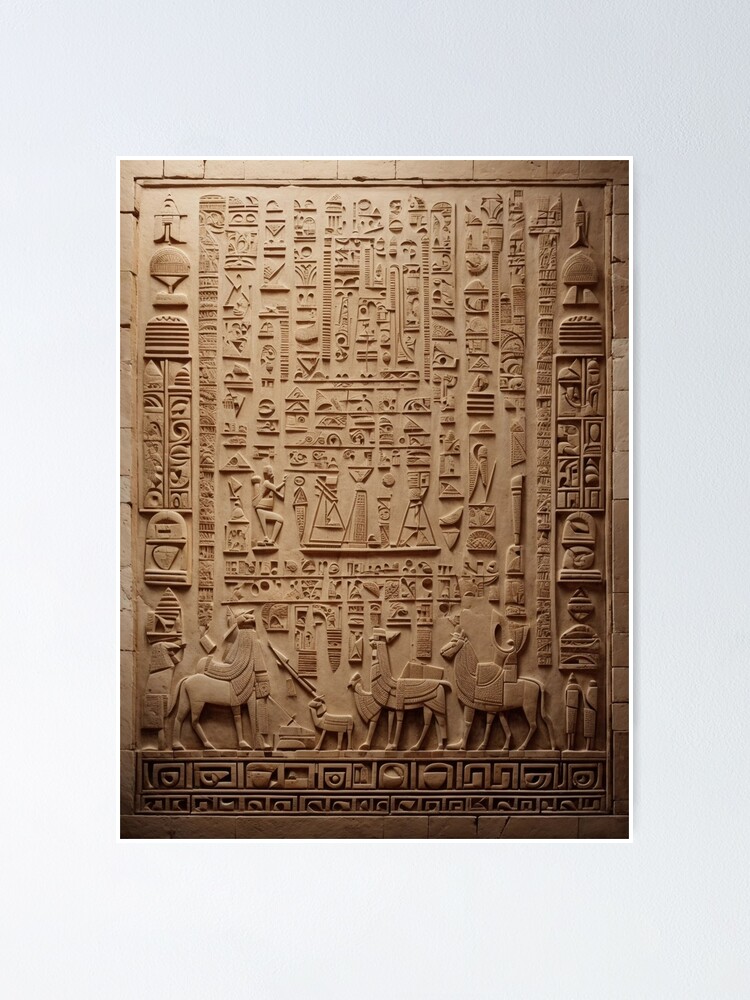 "Ancient Wisdom: A Sumerian Cuneiform Homage B" Poster for Sale by ...