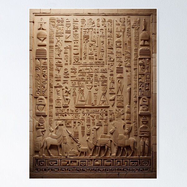 "Ancient Wisdom: A Sumerian Cuneiform Homage B" Poster for Sale by ...