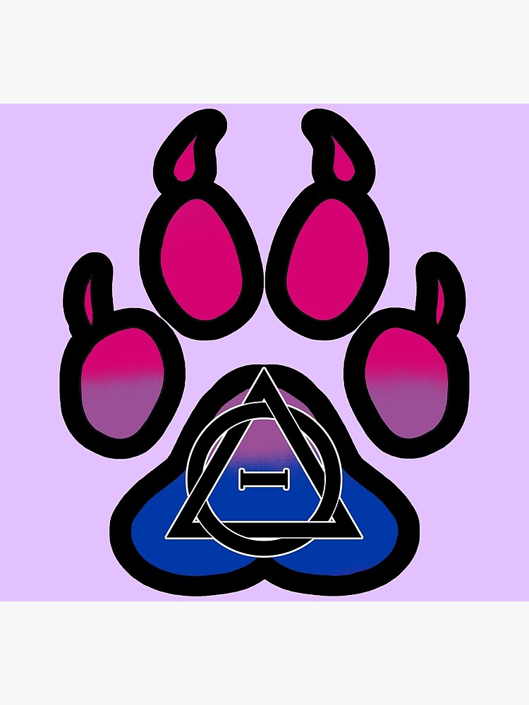 "Bisexual Therian Pride Wolf Paw" Poster for Sale by ChaotixDragon ...