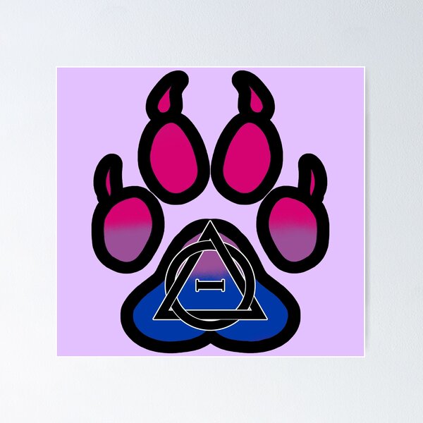 "Bisexual Therian Pride Wolf Paw" Poster for Sale by ChaotixDragon ...
