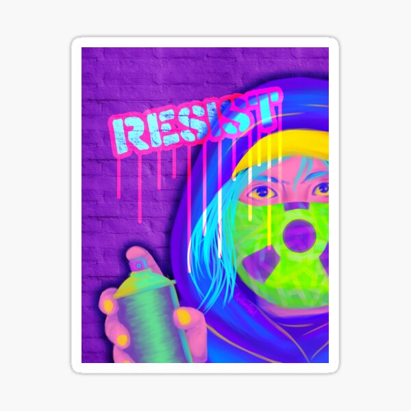 "Neon Resistance" Sticker for Sale by RottenAdelArt | Redbubble