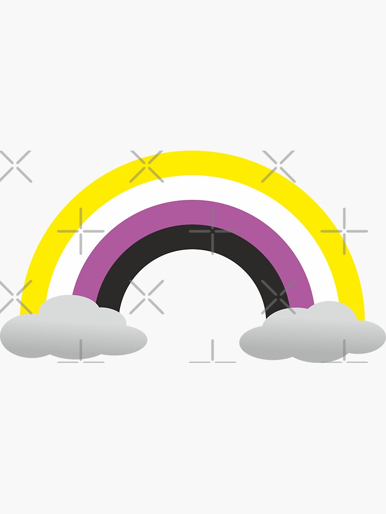"Non-Binary Rainbow LGBTQ+ sticker" Sticker for Sale by DaniiAnn ...