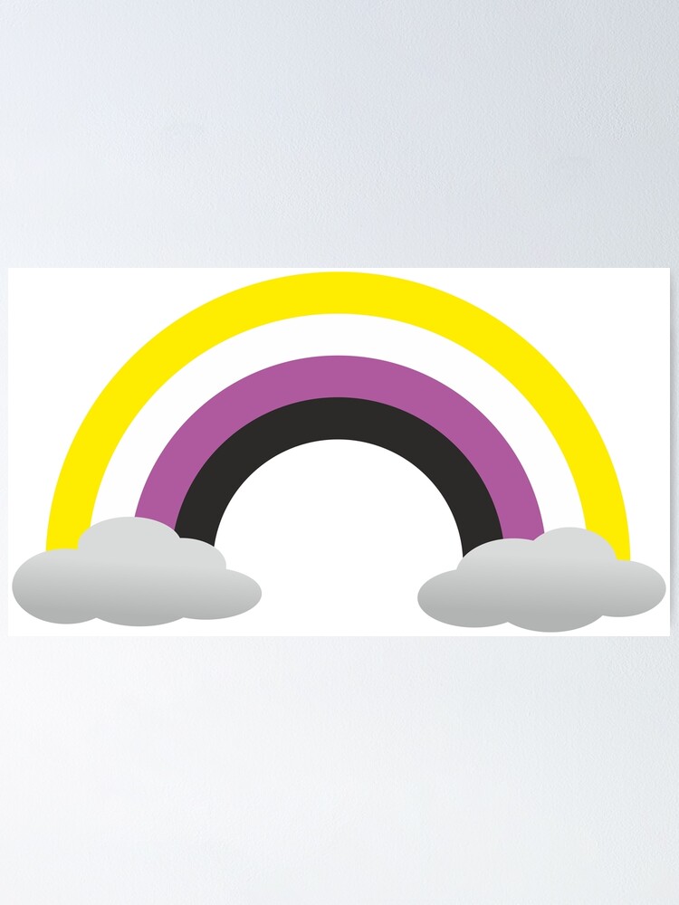 "Non-Binary Rainbow LGBTQ+" Poster by DaniiAnn | Redbubble