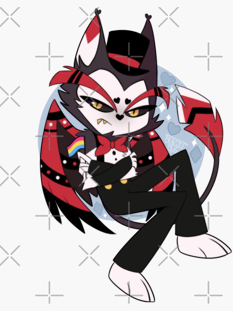 "Husk Pan Pride-Hazbin Hotel" Sticker for Sale by Beazzlbug | Redbubble