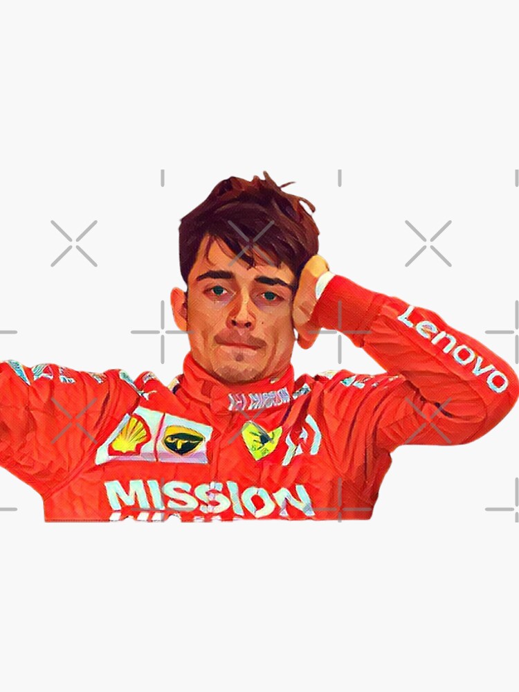 "Sad Charles Leclerc F1 Ferrari " Sticker for Sale by F1-Undone | Redbubble