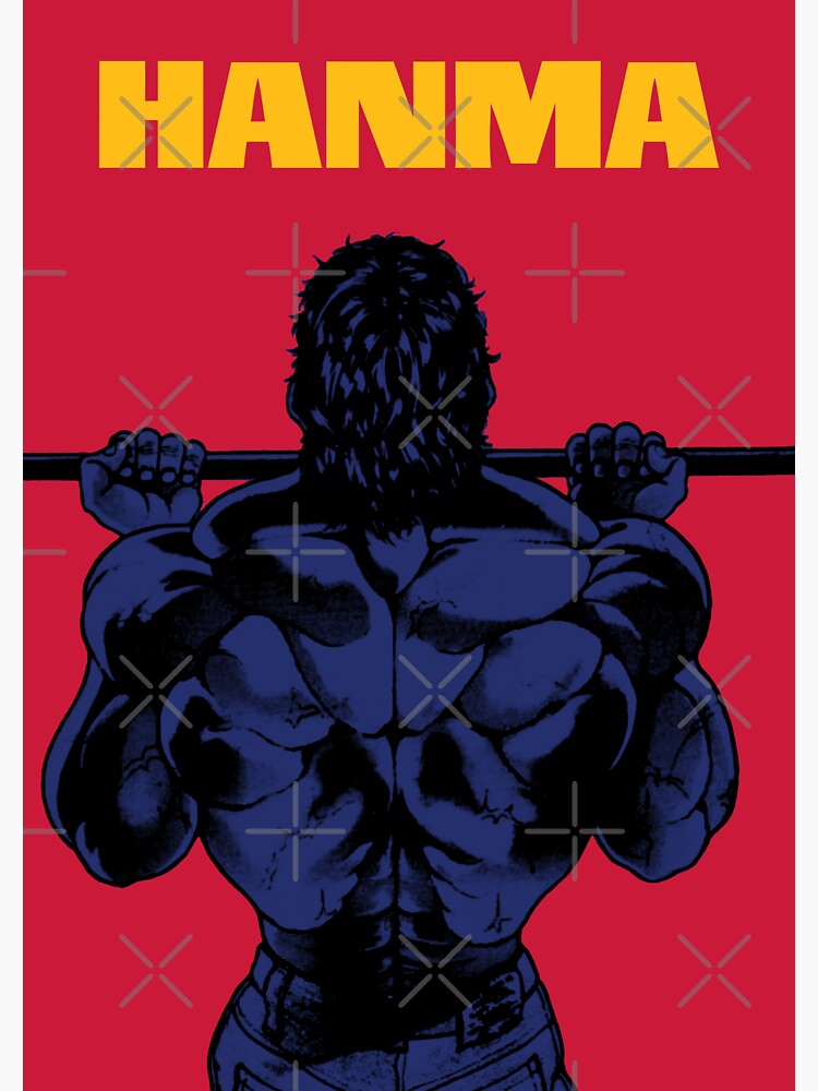"Baki Hanma Back Aesthetic ." Sticker for Sale by StarGorilla | Redbubble