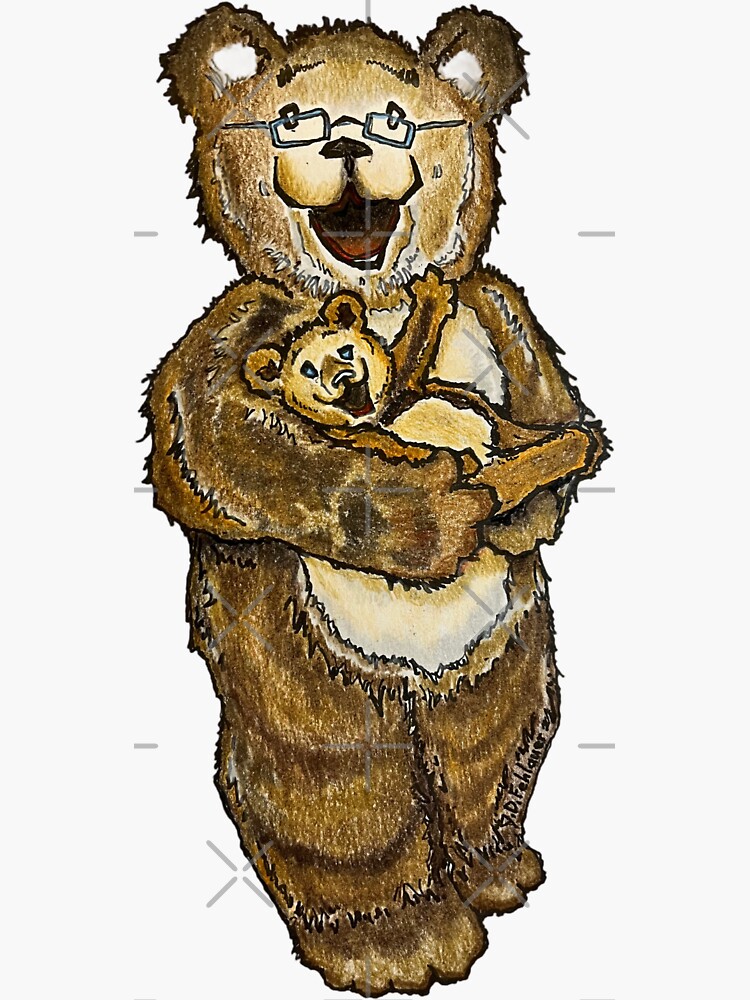 "Grandpa Jimmy Bear and Pork Chop1" Sticker for Sale by JDFehlauer ...