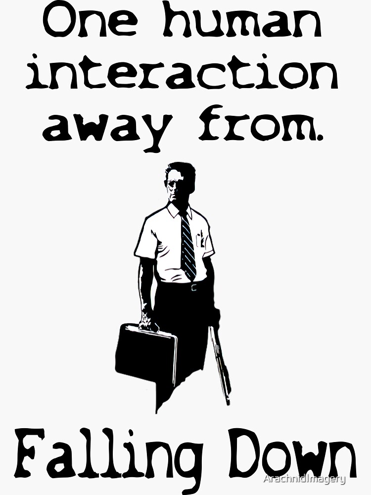 "Falling Down" Sticker for Sale by ArachnidImagery | Redbubble