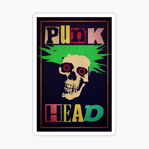 "PUNK HEAD " Sticker by BobbyG305 | Redbubble