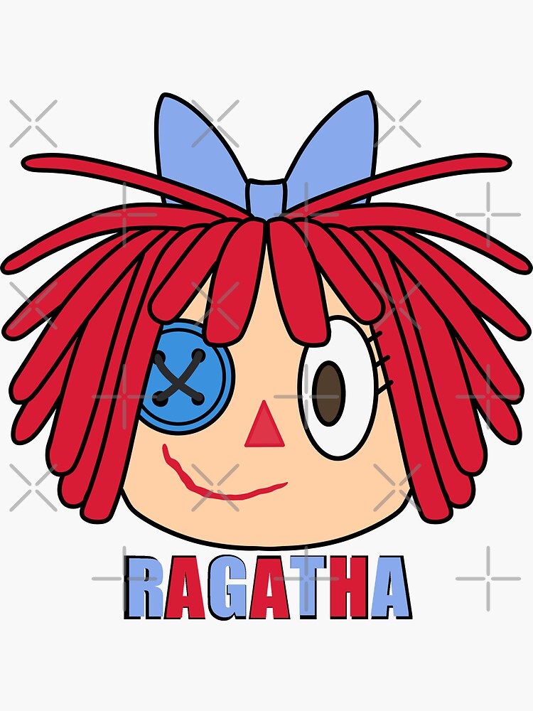 "Ragatha with Name (The Amazing Digital Circus)" Sticker for Sale by ...