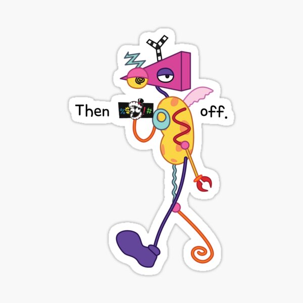 "The Amazing Digital Circus Zooble "Then %$!# Off"" Sticker for Sale by ...