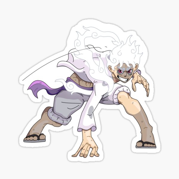 "LUFFY GEAR FIVE WITH THE MOON BEHIND" Sticker for Sale by LUZI-LUZ ...