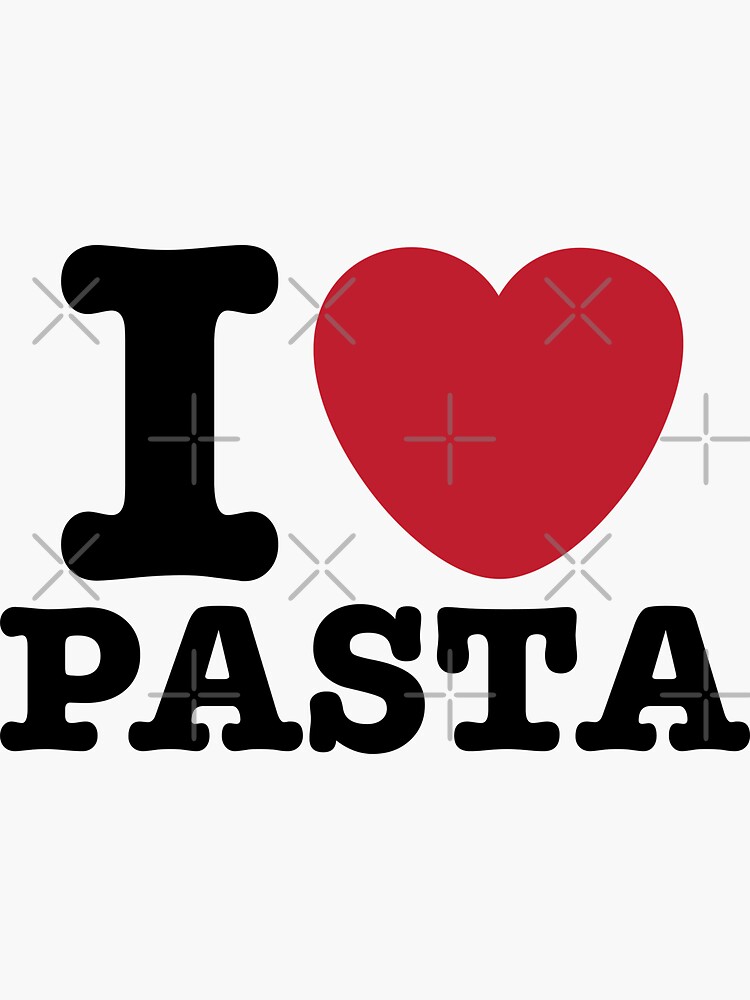 "I Heart Pasta" Sticker for Sale by teesaurus | Redbubble