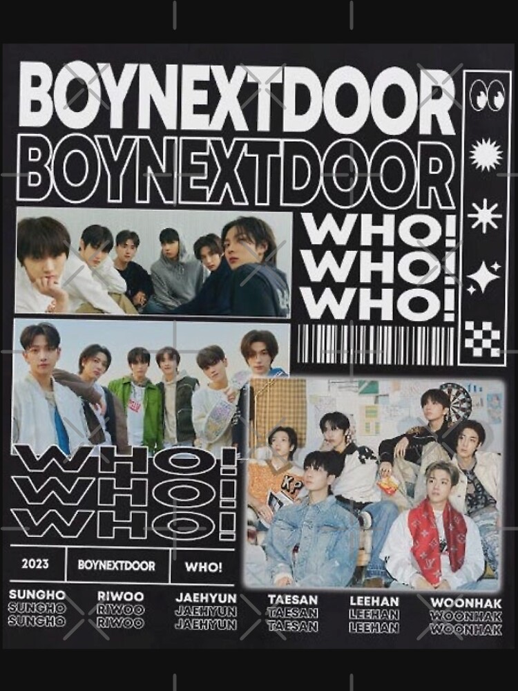 "BOYNEXTDOOR black and white hot sexy concept kpop boy group members poster JAEHYUN, SUNGHO ...