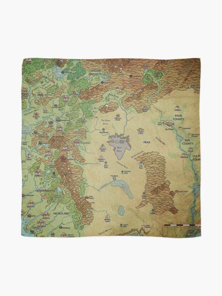 "Dragon Pass and Prax Map by Darya Makarava" Scarf for Sale by Chaosium ...