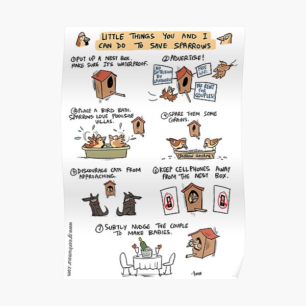 "Save the Sparrow Poster" by rohanchak | Redbubble