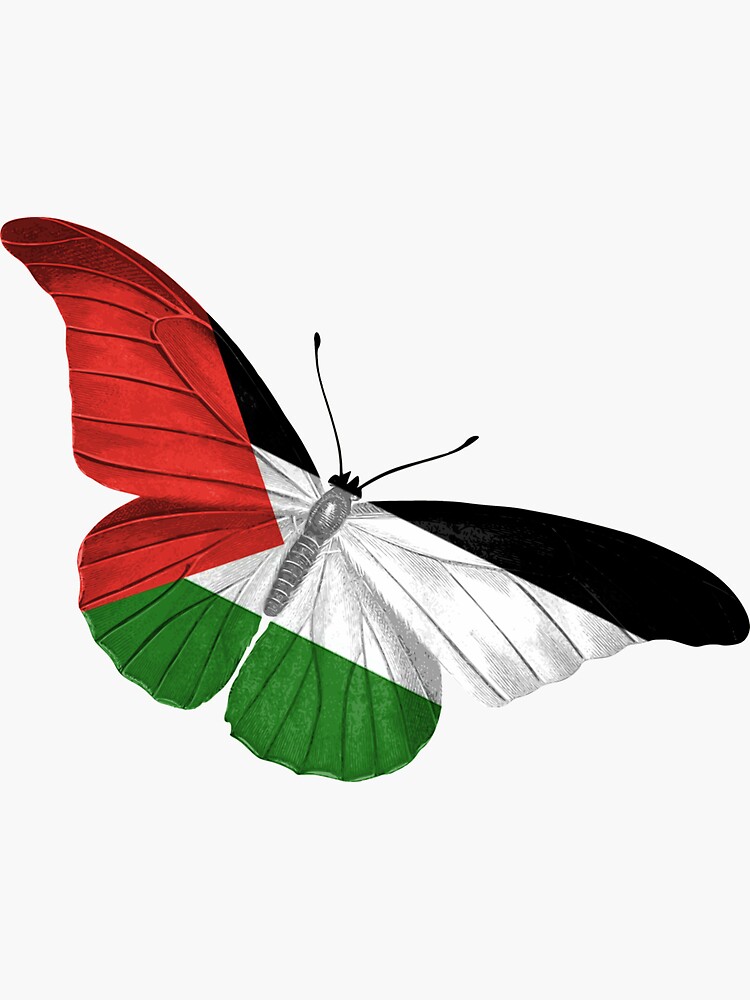 "Palestinian Flag Butterfly" Sticker for Sale by FairieDance | Redbubble