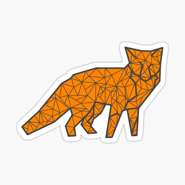 "Geometric Fox" Sticker for Sale by Rocket-To-Pluto | Redbubble