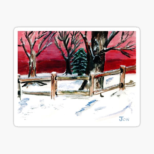 "Winter Scene" Sticker for Sale by misfitcane | Redbubble