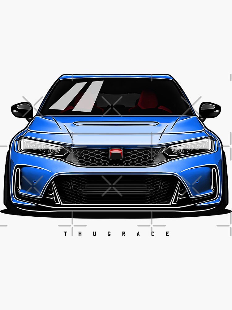 "Civic Type R FL5 - JDM Car Art" Sticker for Sale by ThugRace Apparels ...