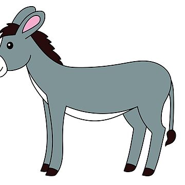 "Cute Grey Donkey" Sticker for Sale by JefimijaT | Redbubble