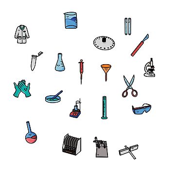 "Cute Lab Tools" Sticker for Sale by AleDeAmici | Redbubble