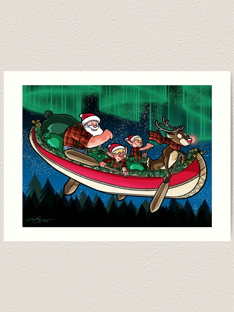 "Christmas Canoe" Art Print for Sale by UncaLar | Redbubble