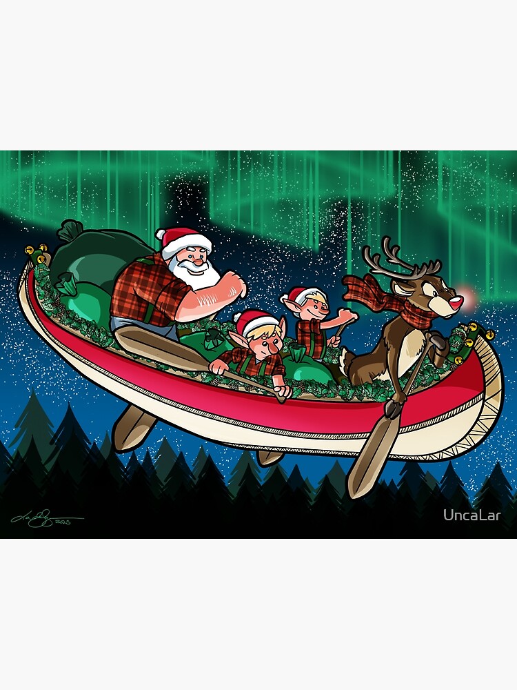 "Christmas Canoe" Art Print for Sale by UncaLar | Redbubble