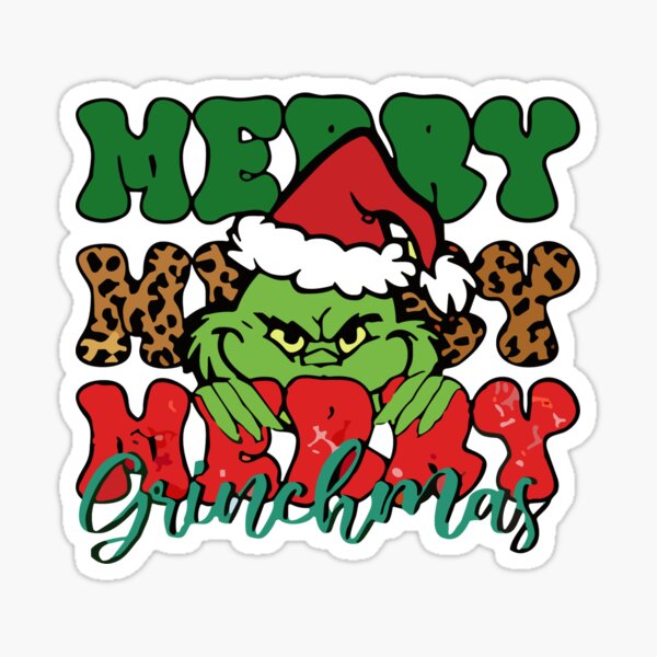"Merry Grinchmas Merry Merry Christmas" Sticker for Sale by Catana ...