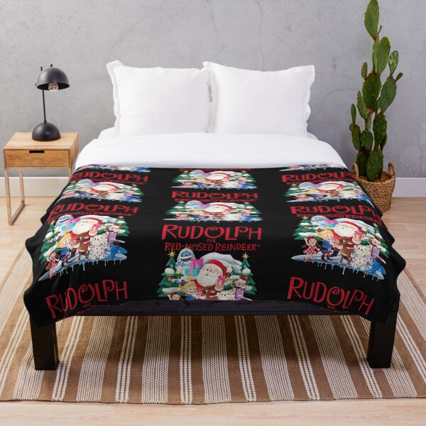 "Cute Rudolph The Red Nosed Reindeer Christmas Special Xmas" Throw ...