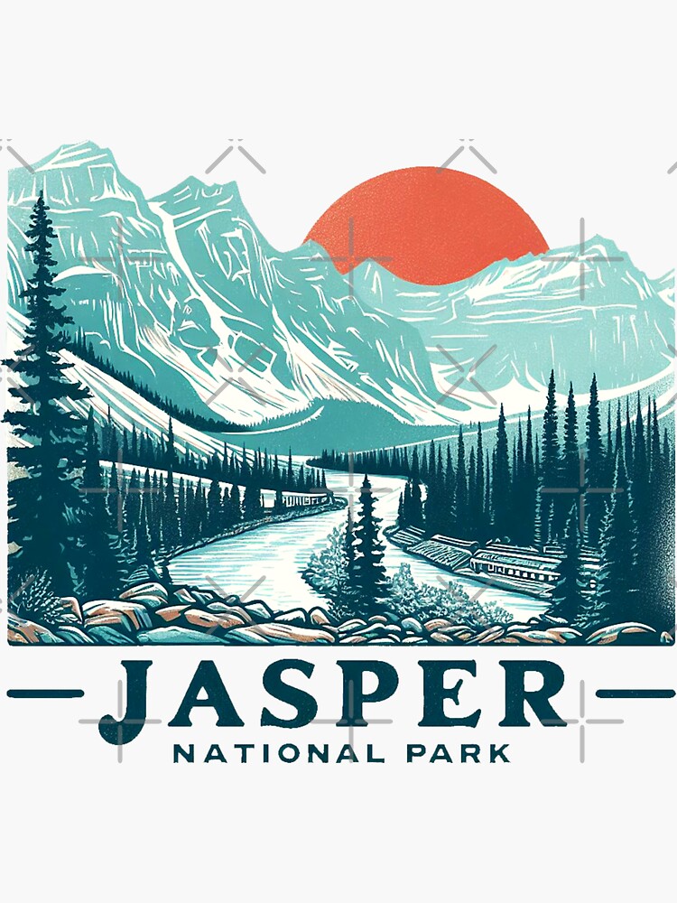 "Jasper National Park Alberta Canada" Sticker for Sale by HowToCanadian ...