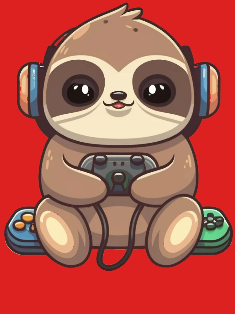 "Gaming Cute Sloth" Essential T-Shirt for Sale by Laugh-Lines | Redbubble