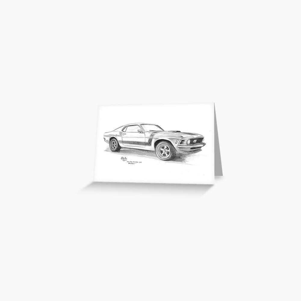 "1970 Ford Mustang Fastback 302" Greeting Card by OmniArtist | Redbubble