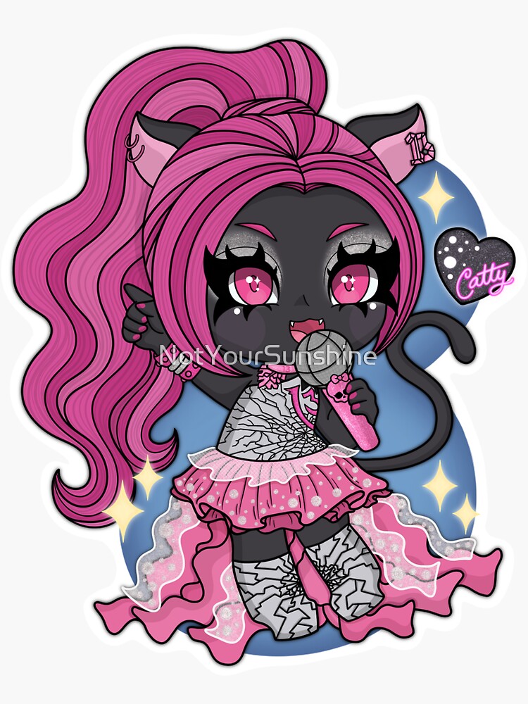 "Chibi Catty Noir " Sticker for Sale by NotYourSunshine | Redbubble