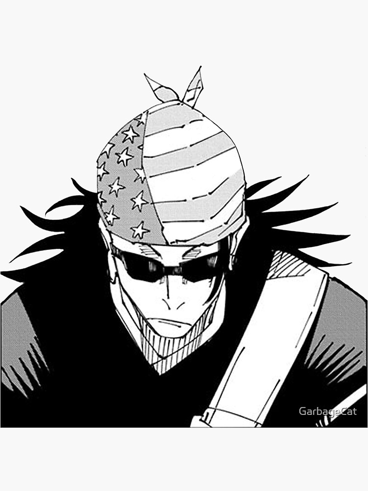 "AMERICAN KENJAKU/GETO (WHITE)" Sticker for Sale by GarbageCat | Redbubble