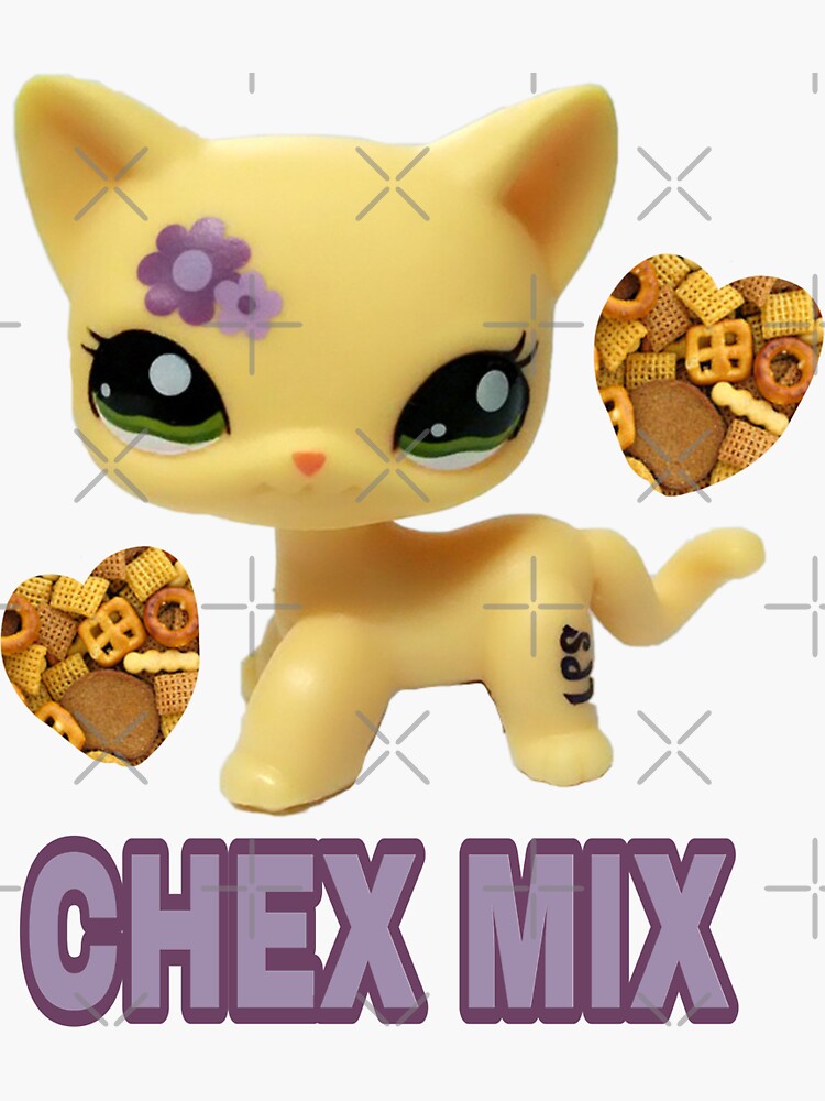 "Littlest pet shop kitty Chex meme" Sticker for Sale by dyslsexyia ...