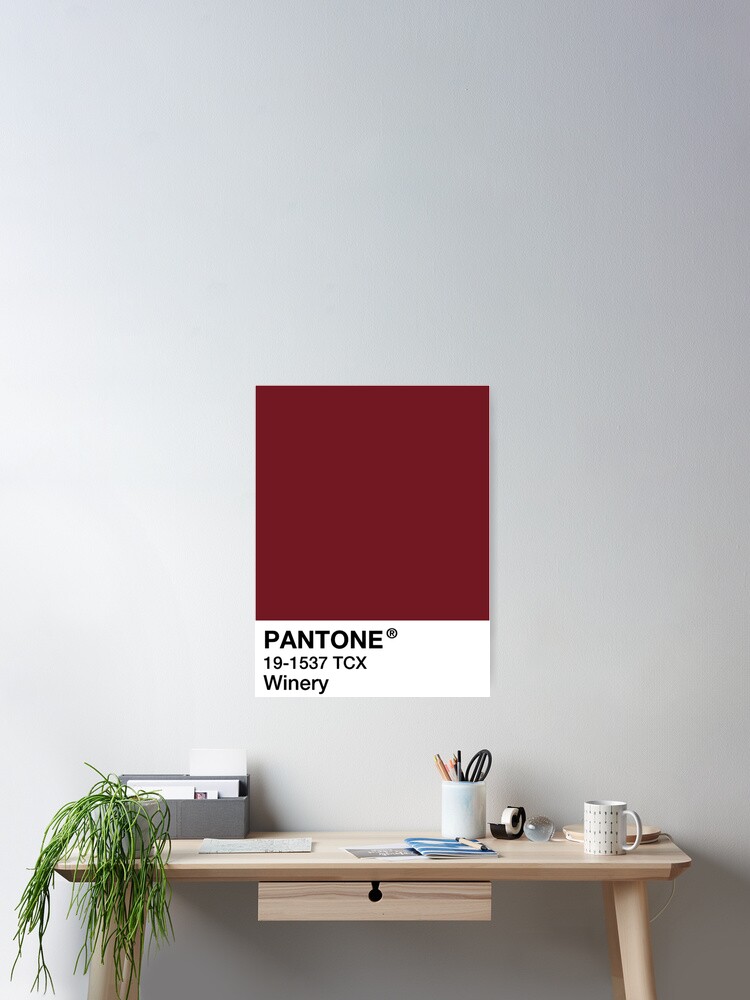 "Pantone Winery, Red / Maroon" Poster for Sale by Mushroom-Gorge ...