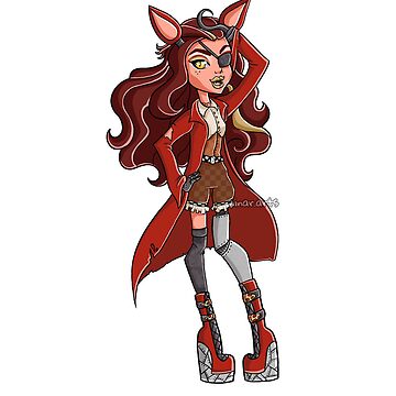 "Foxy X Monster High" Sticker for Sale by ninar-arts | Redbubble