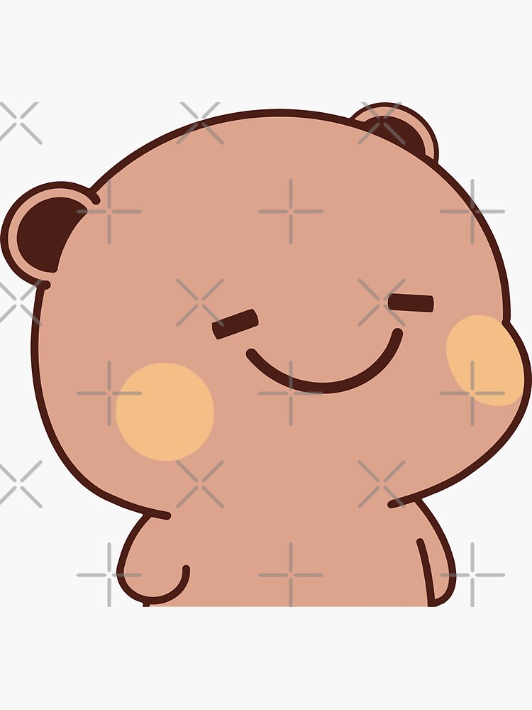 "DuDu’s smile! Cute Happy DuDu Brownie Bear face ️" Sticker for Sale by ...