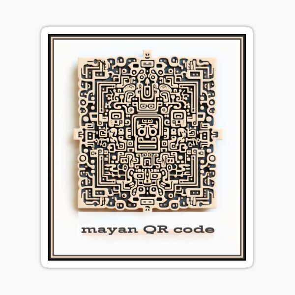 "Mayan QR code" Sticker for Sale by silent-violin | Redbubble