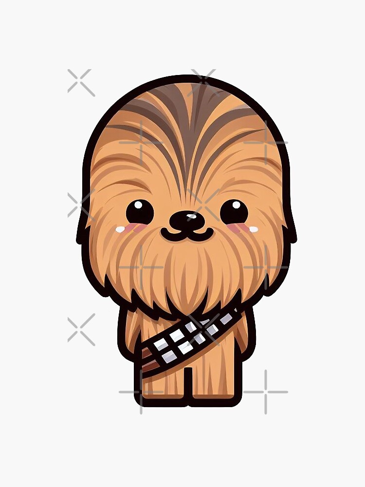 "Chewie" Sticker for Sale by Michael Brown | Redbubble