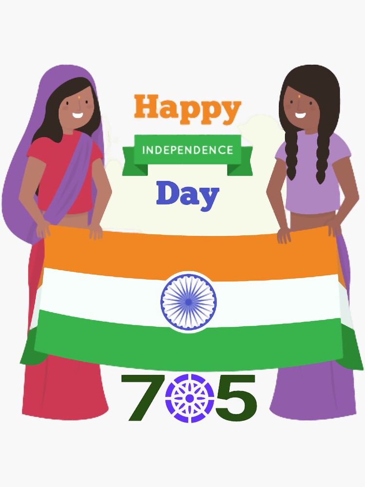 "India Independence Day 15 August" Sticker for Sale by jakaidai | Redbubble