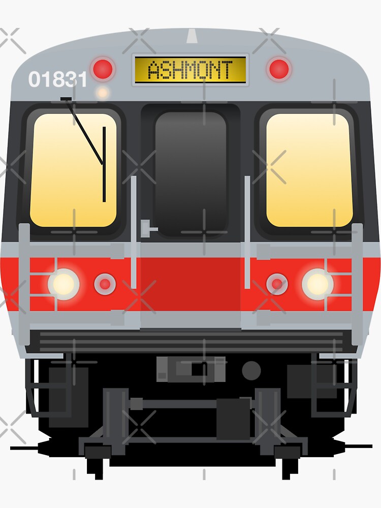 "MBTA Red Line Bombardier 1800 Train" Sticker for Sale by LeonTransit ...