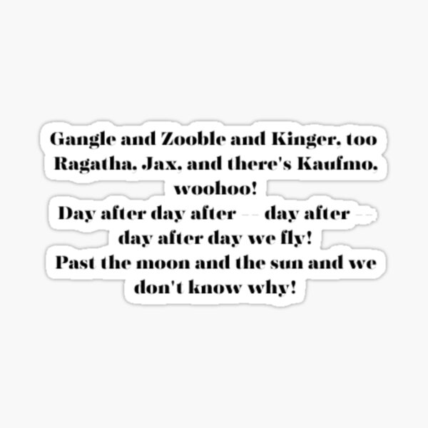 "TADC: Theme song" Sticker for Sale by EmberlyDawn | Redbubble