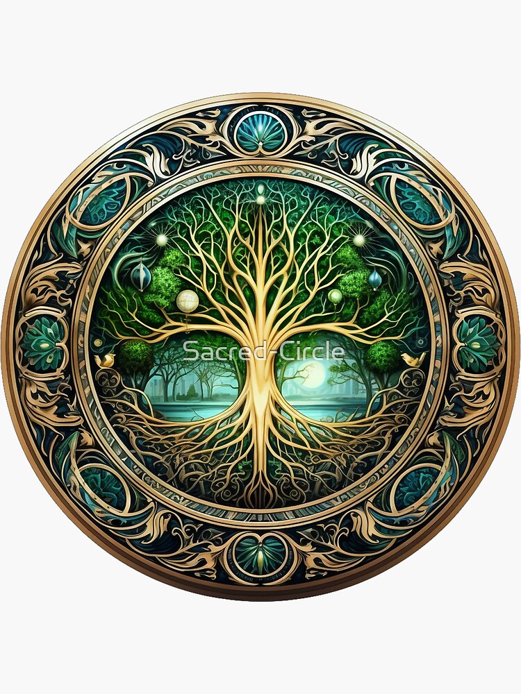 "Tree of Life" Sticker for Sale by Sacred-Circle | Redbubble