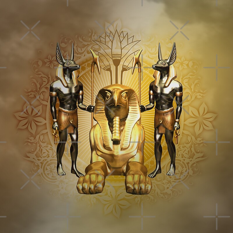 "Anubis the egyptian god, gold and black" by nicky2342 | Redbubble