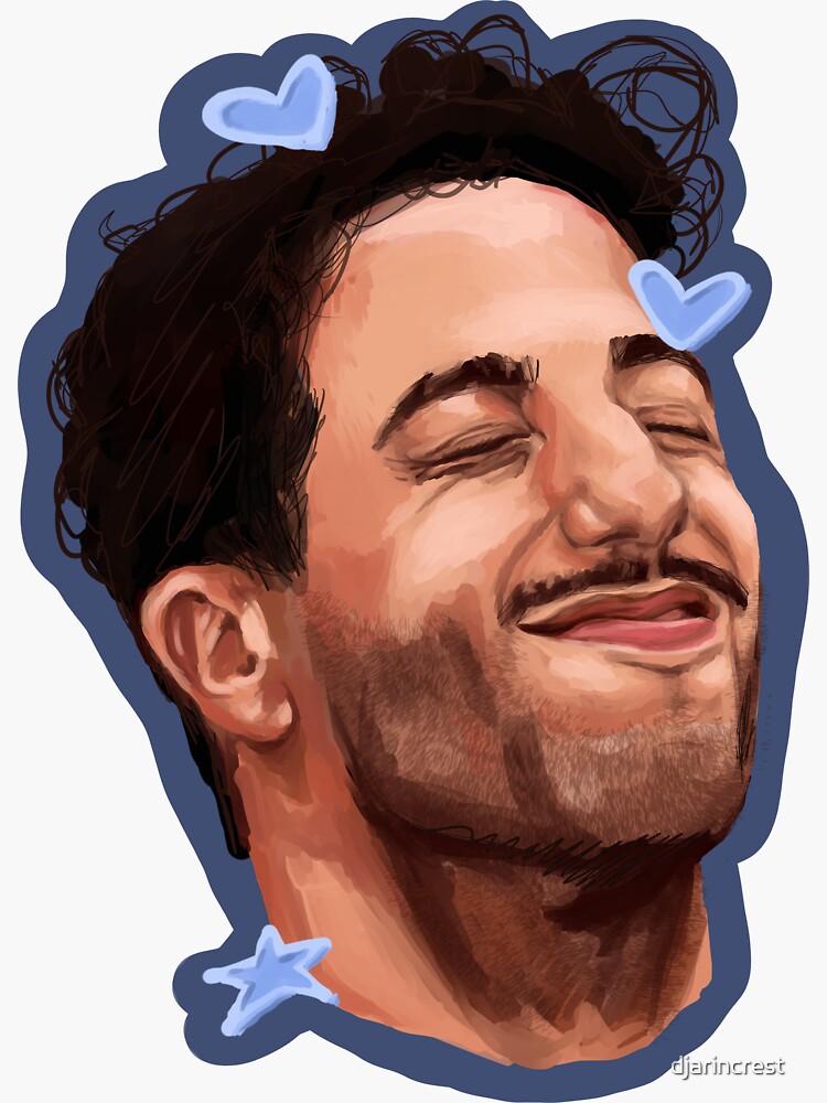 "Daniel Ricciardo (White)" Sticker for Sale by djarincrest | Redbubble